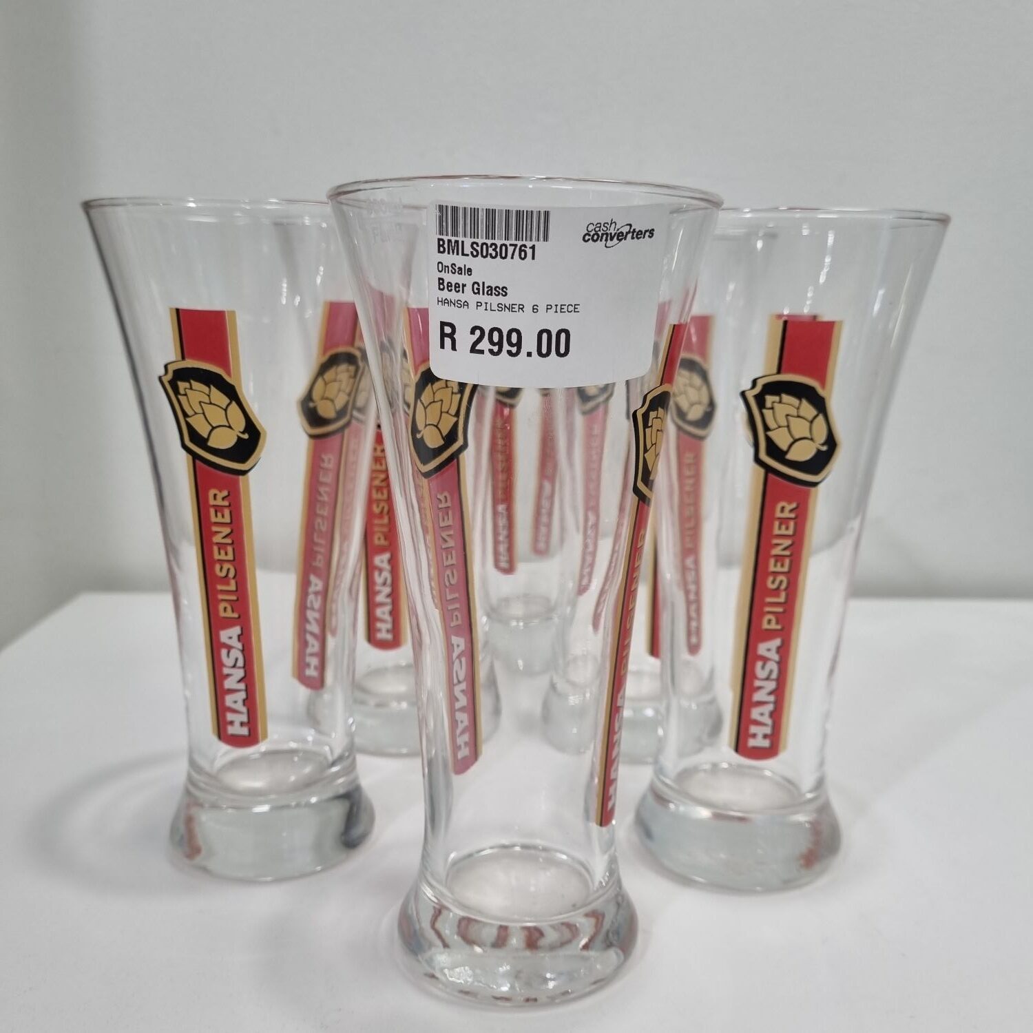 Hansa Pilsner Draught Glass 500 Ml (6 Pack) - Cash Converters