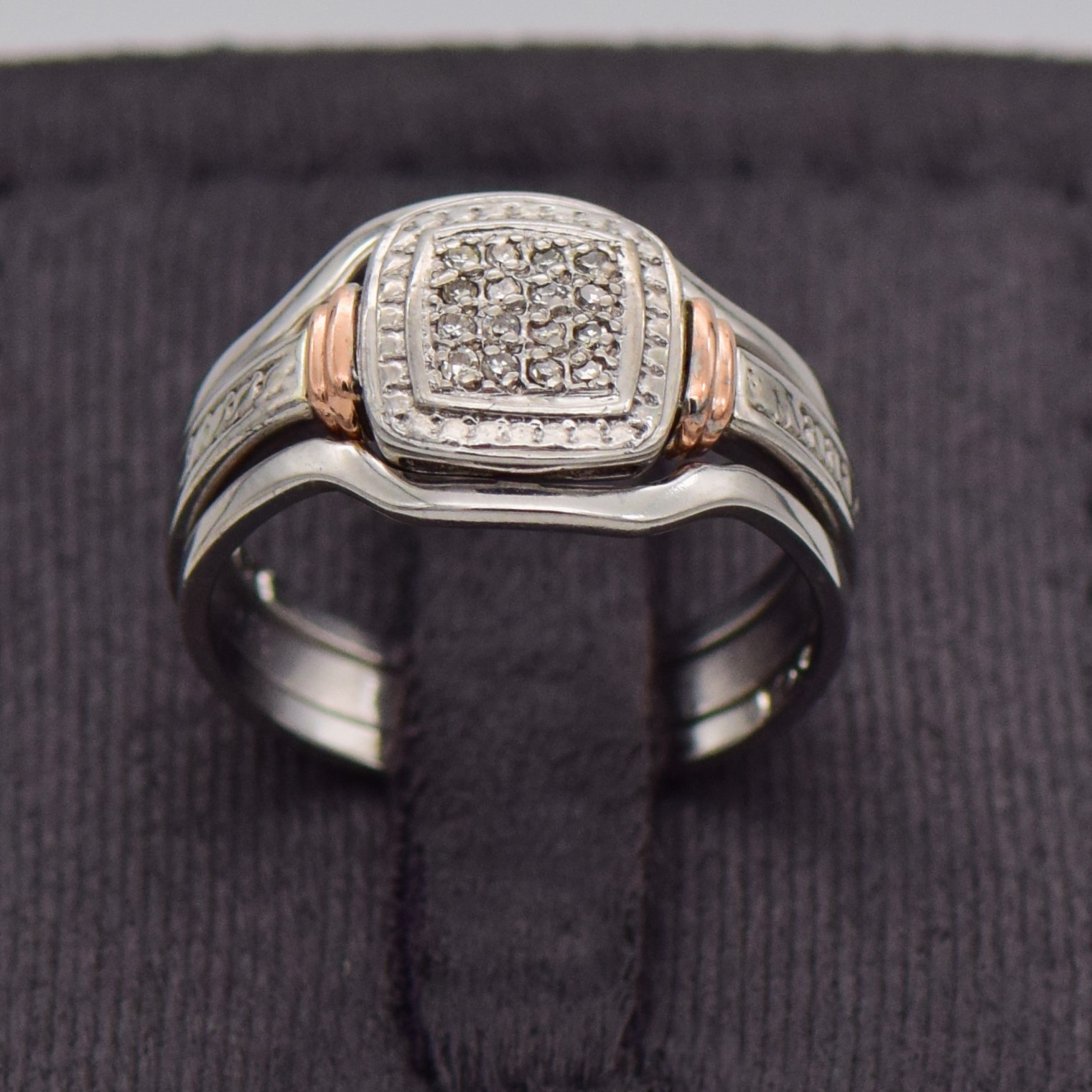 9ct White Gold Trip-Set Ring - Cash Converters