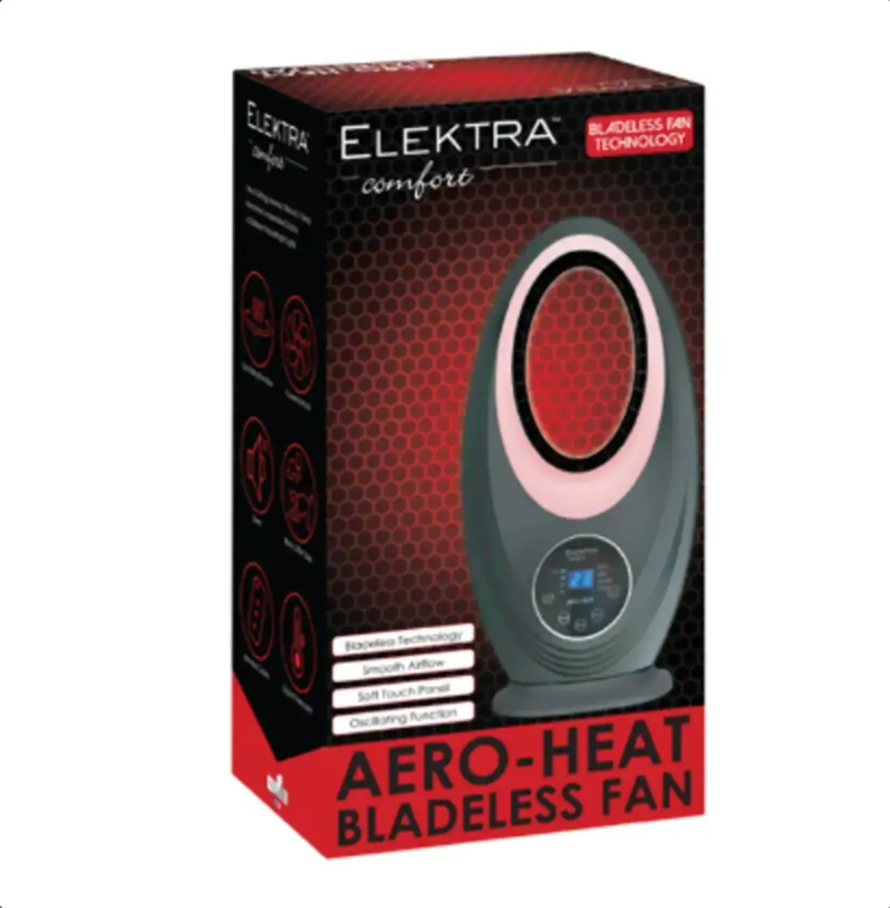 Elektra Fan Heater With Mood Light | Bladeless Aero Series - Cash ...