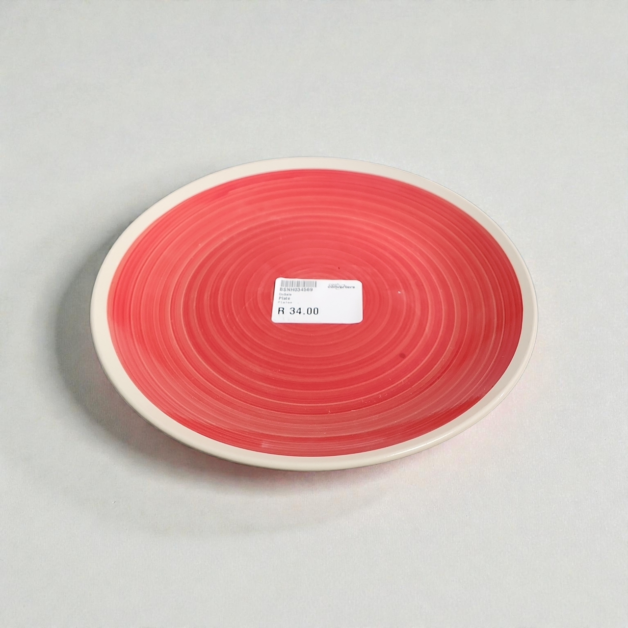Red And White Plate - Cash Converters