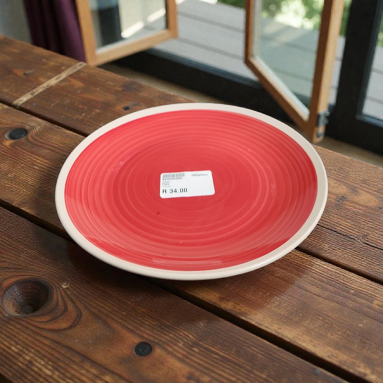 Red And White Plate - Cash Converters