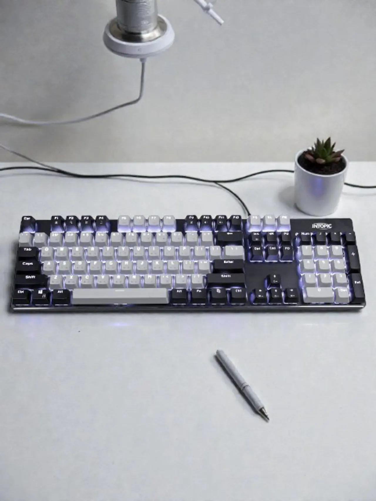 Intopic Kbm-93 Double Colour Mechanical Backlight Keyboard - Cash ...