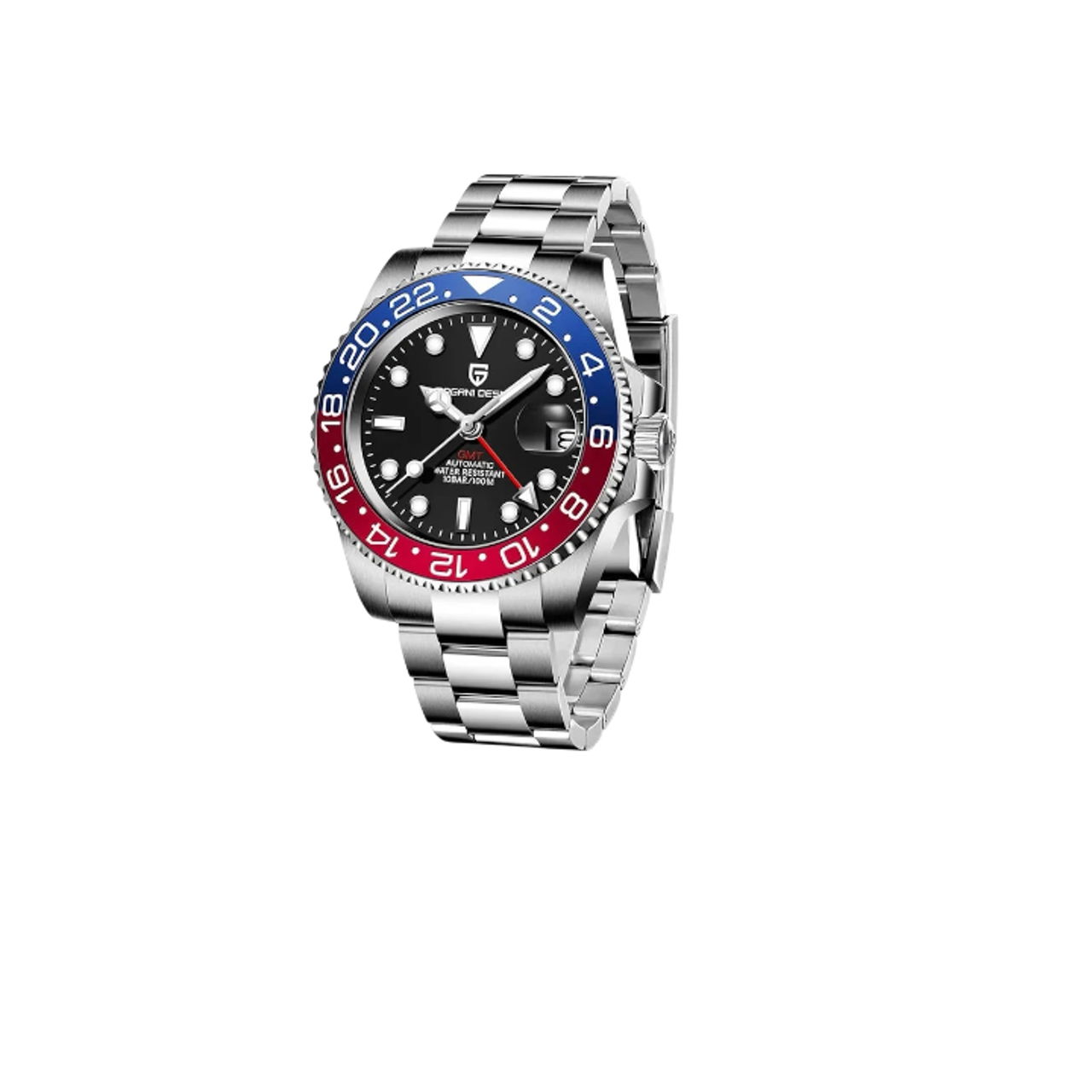 Pagani Design Pd-1662 Master Gmt Steel Pepsi Red Blue Bezel Automatic ...